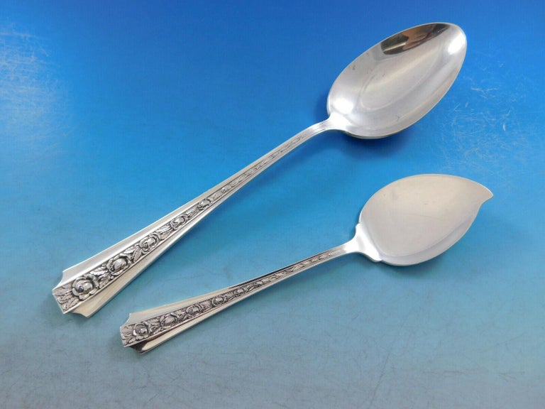Talisman Rose by Frank Whiting Sterling Silver Flatware Set Service 78 ...