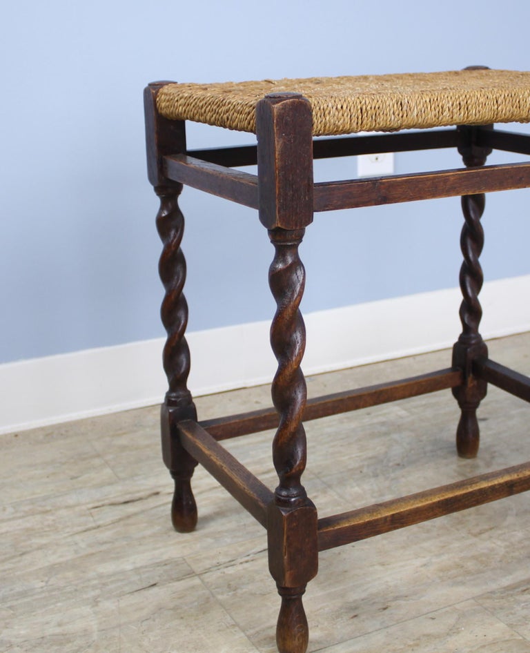 Tall Antique English String Stool at 1stdibs