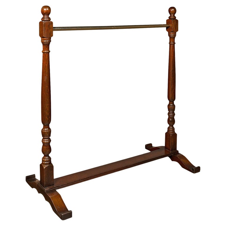 Tall Antique Robe Rail, English Rug Stand, Towel Dryer, Country House ...