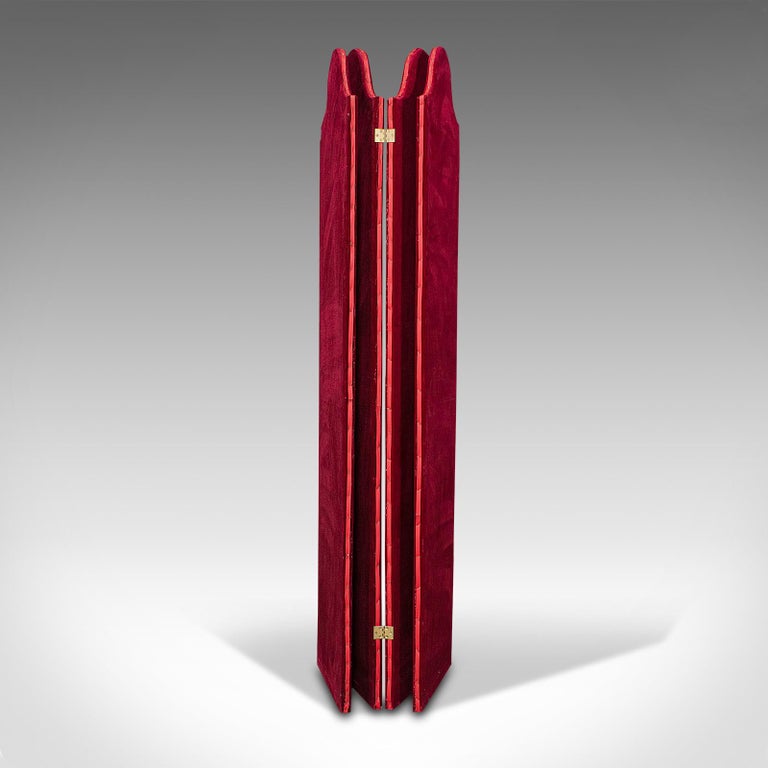 Tall Antique Room Divider, English, Velvet, Boudoir, Privacy Screen ...
