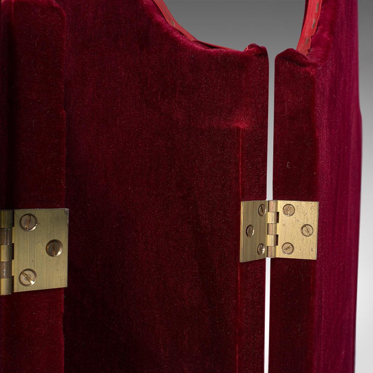 Tall Antique Room Divider, English, Velvet, Boudoir, Privacy Screen ...