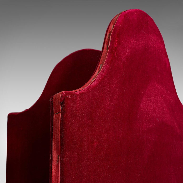 Tall Antique Room Divider, English, Velvet, Boudoir, Privacy Screen ...