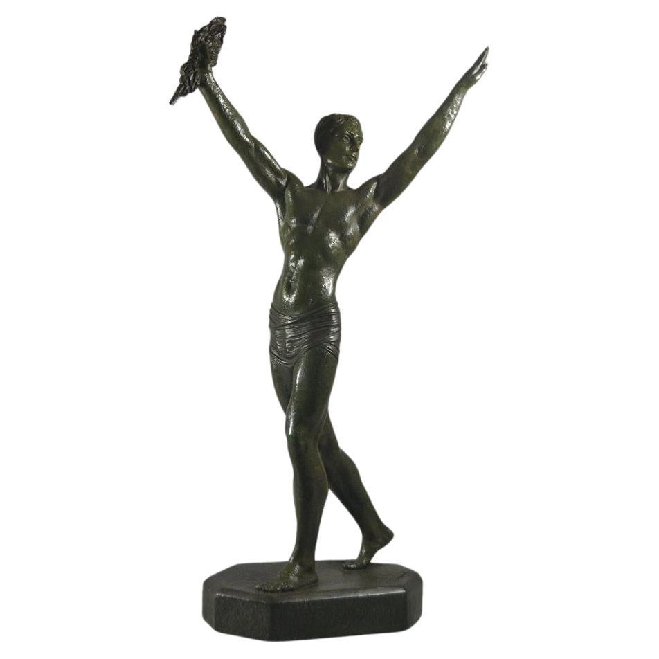 Poetic Vintage Tall Art Deco Abstract Sculpture of Two Women For Sale ...