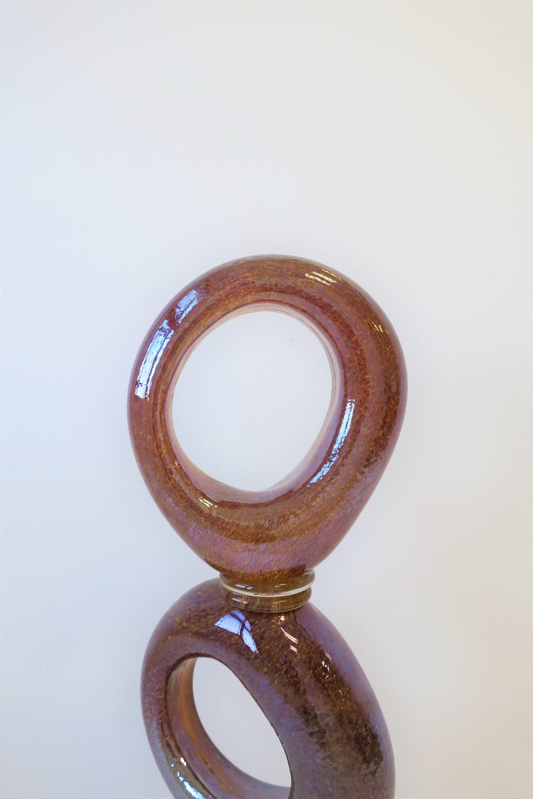 Tall Art Glass Sculpture Piece, circa 2000s at 1stDibs