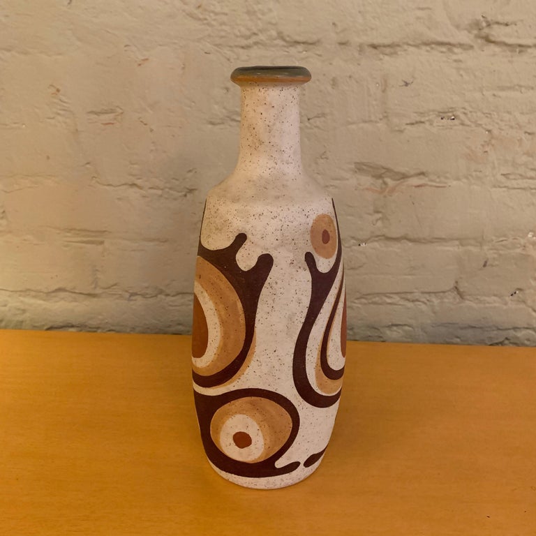 Tall Art Pottery Vase by Lapid, Israel at 1stDibs