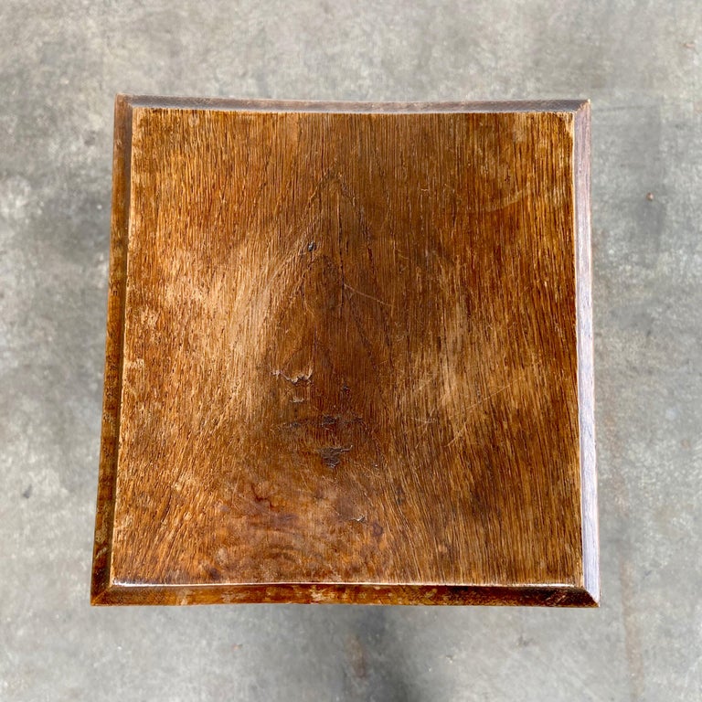 Tall Arts and Crafts Style Antique Oak Stand at 1stDibs