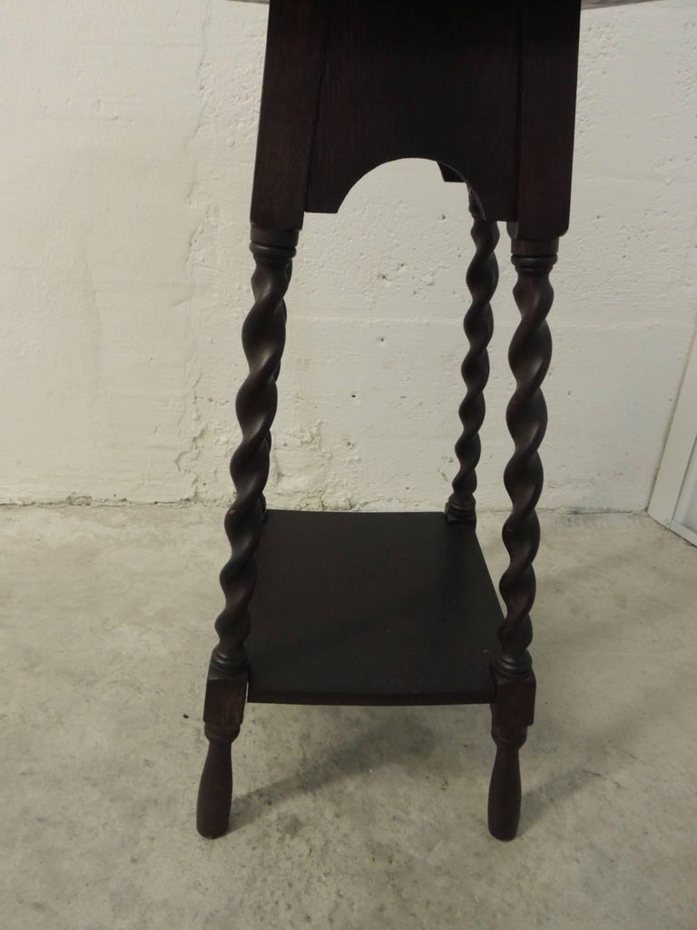 Tall Arts and Craft Vintage Plant Stand with Four Turnwood Legs at ...
