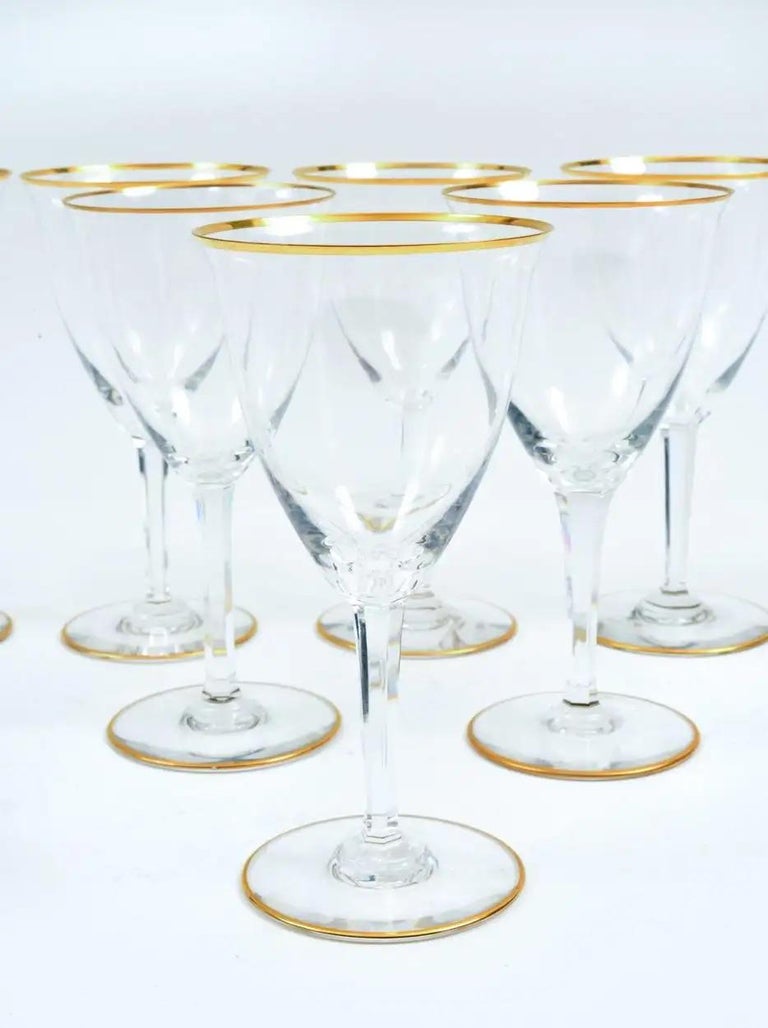 Tall Baccarat Crystal Tableware Wine / Water Service / 12 People For ...