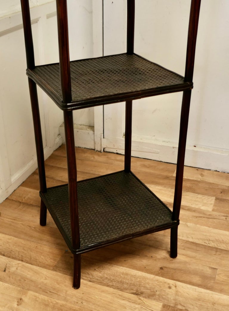 Tall Bamboo and Rattan What Not Shelf For Sale at 1stDibs