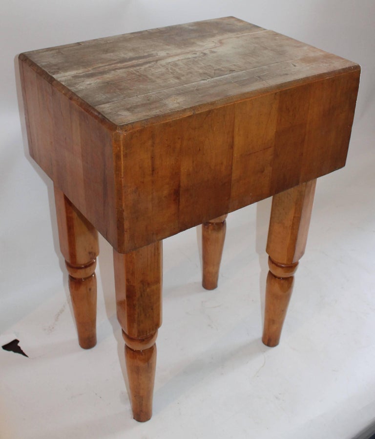 Tall Butcher Block Table at 1stDibs | chopping block table, butcher ...