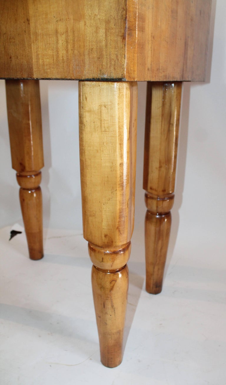 Tall Butcher Block Table at 1stDibs | chopping block table, butcher ...