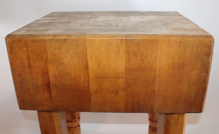 Tall Butcher Block Table at 1stDibs | chopping block table, butcher ...
