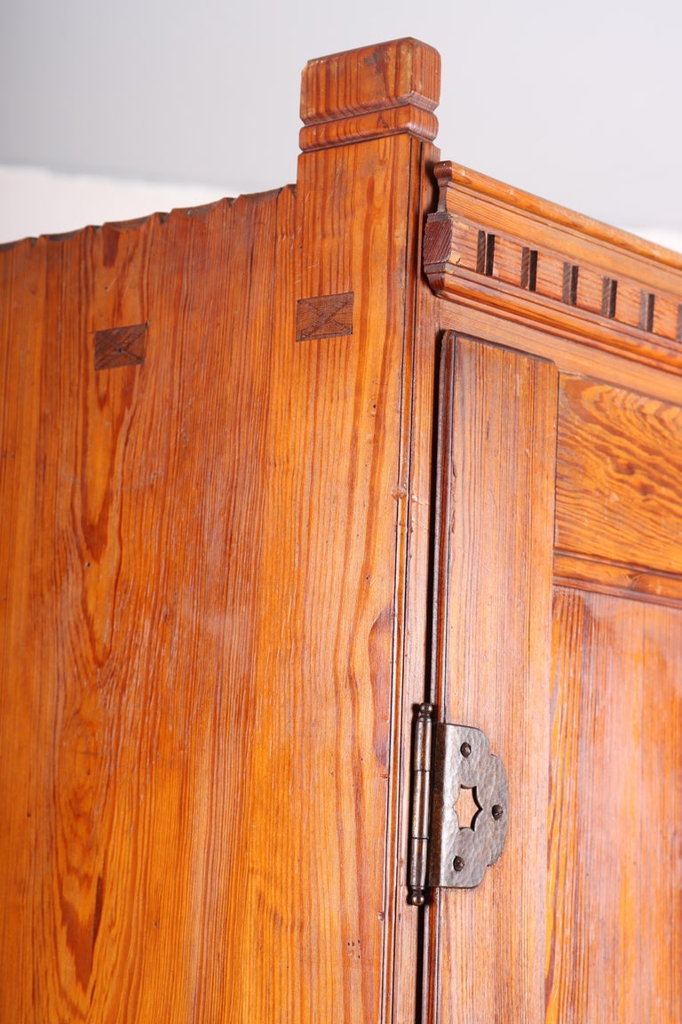 Tall Cabinet in Solid Patinated Pine Designed by Martin Nyrop for Rud ...