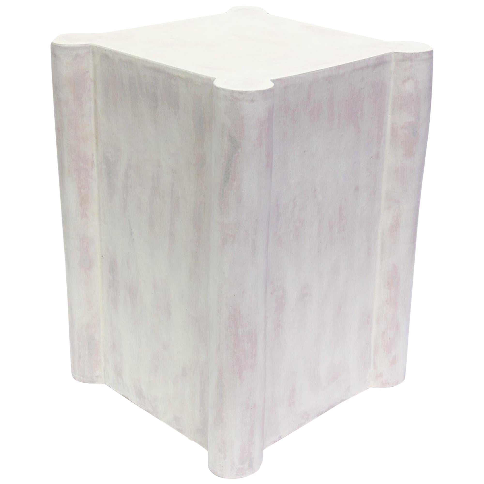 Shagry Cream Side Table For Sale at 1stDibs