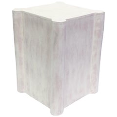 Shagry Cream Side Table For Sale at 1stDibs