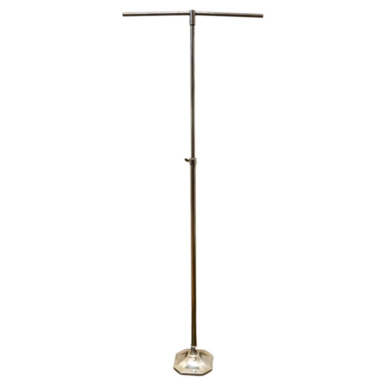 Tall Chrome Adjustable Art Deco T Shaped Shop Display Stand at 1stDibs