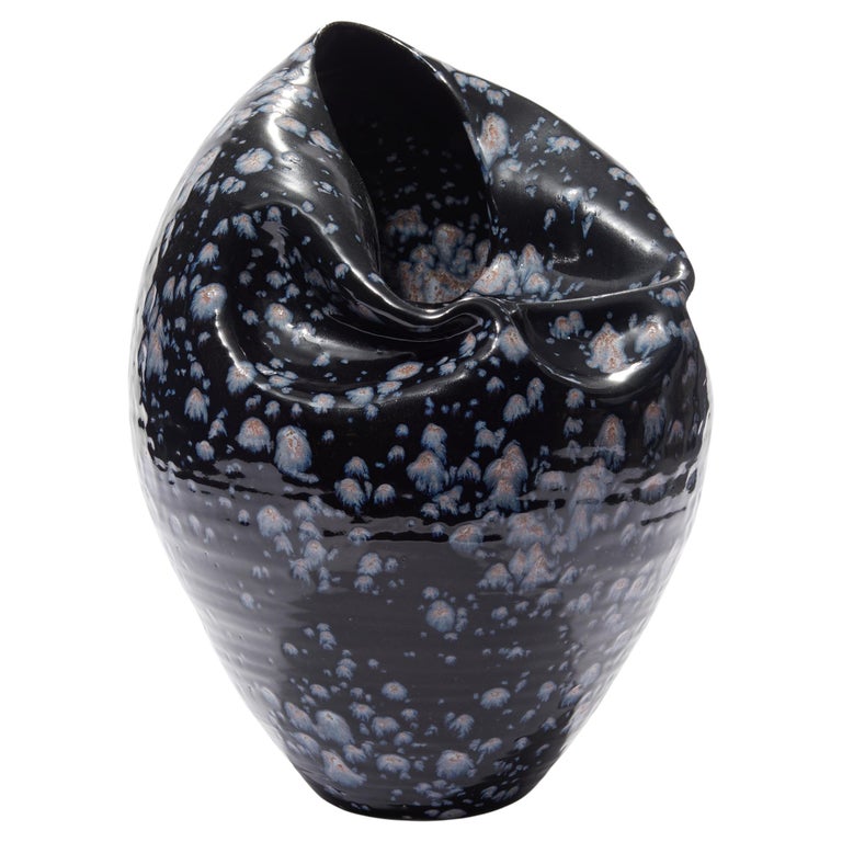 Tall Collapsed Form in Galactic Blue No 92, vessel by Nicholas Arroyave ...