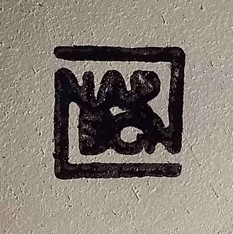 Tall Collapsed Form with White Speckled Glaze No.93, Large Ceramic ...