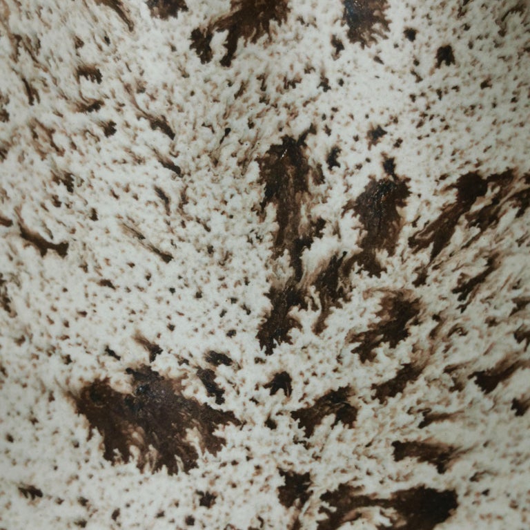 Tall Collapsed Form with White Speckled Glaze No.93, Large Ceramic ...