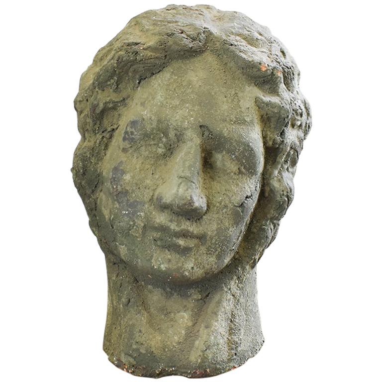 Tall Concrete or Stone Bust of a Man at 1stDibs