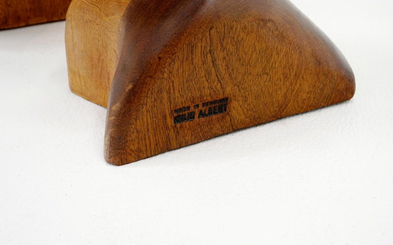 Tall Danish Teak Animal Sculpture by Knud Albert, Denmark, Signed For ...