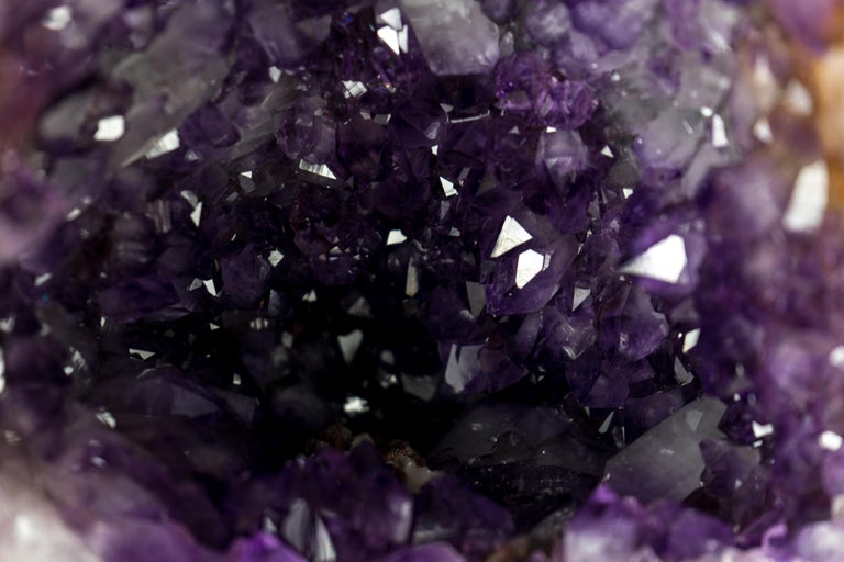 Tall Deep Purple Amethyst Crystal Geode Cathedral, with Rare Druzy ...