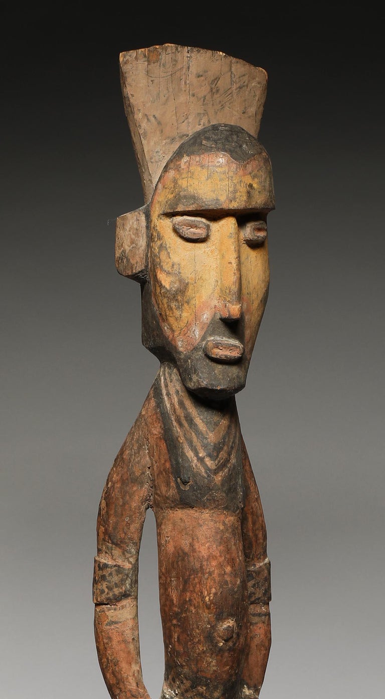 Tall Elegant Maprik Standing Wood Figure from Papua New Guinea, Mid ...