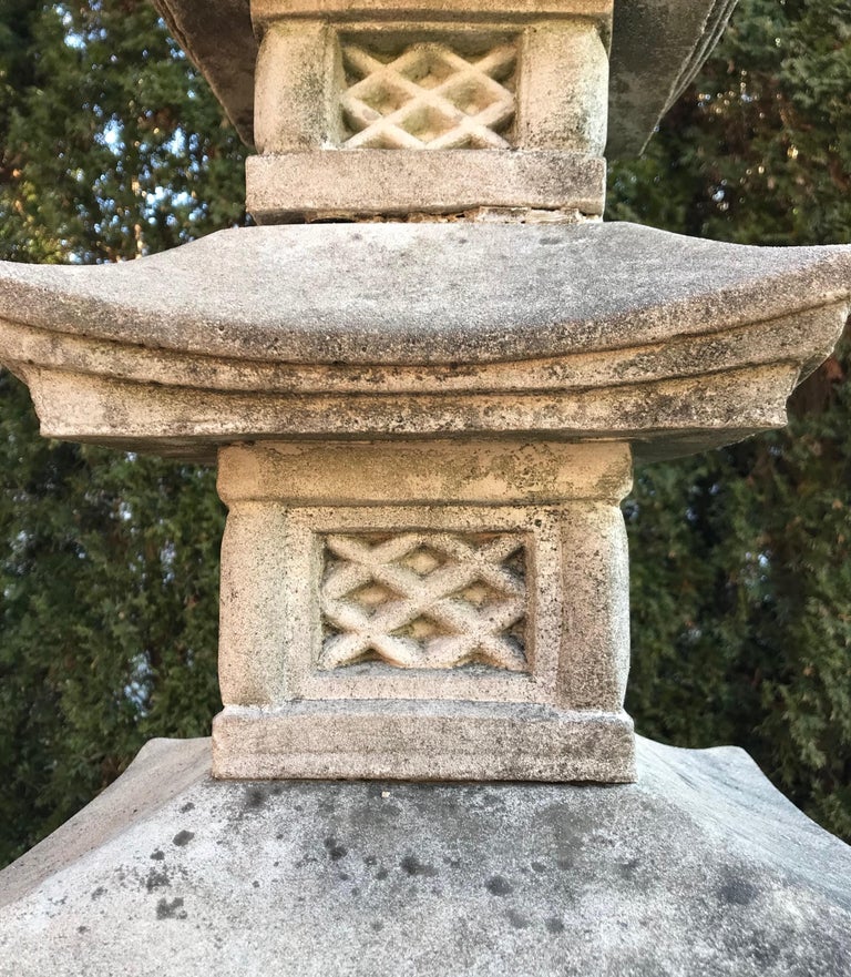 Tall English Cast Stone Pagoda Garden Centerpiece For Sale at 1stDibs ...