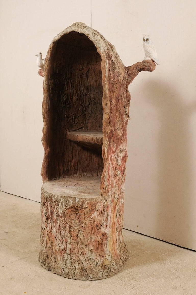 A Fabulous 6.5 Ft Tall Faux Bois Mid-Century American Folk Art Outdoor ...