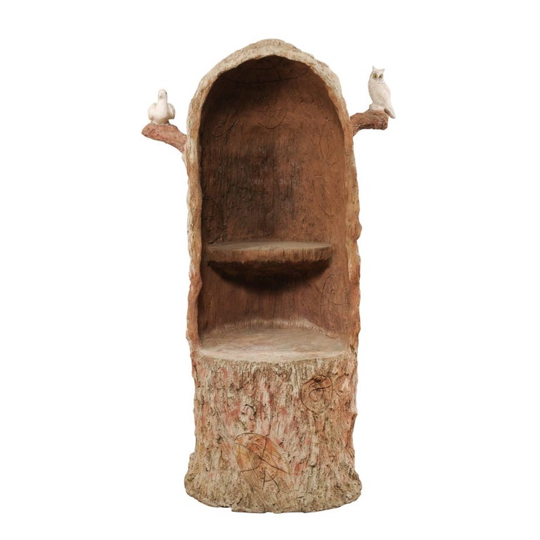 A Fabulous 6.5 Ft Tall Faux Bois Mid-Century American Folk Art Outdoor ...