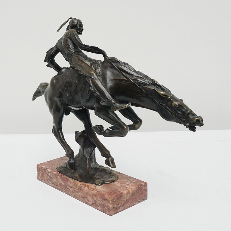 "Tall Feather" Art Deco Bronze Sculpture by Bruno Zach at 1stDibs