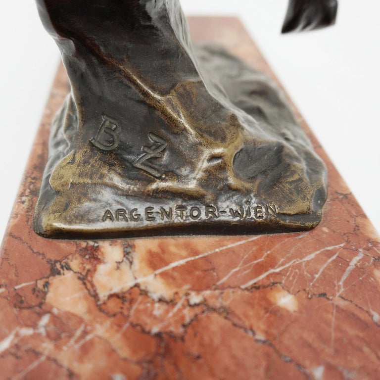 "Tall Feather" Art Deco Bronze Sculpture by Bruno Zach at 1stDibs