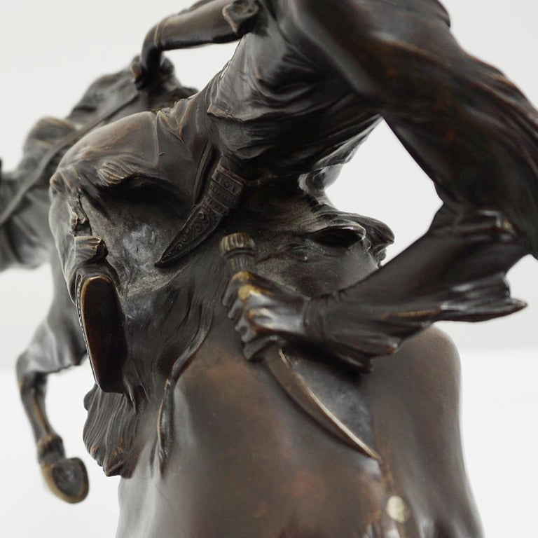 "Tall Feather" Art Deco Bronze Sculpture by Bruno Zach at 1stDibs