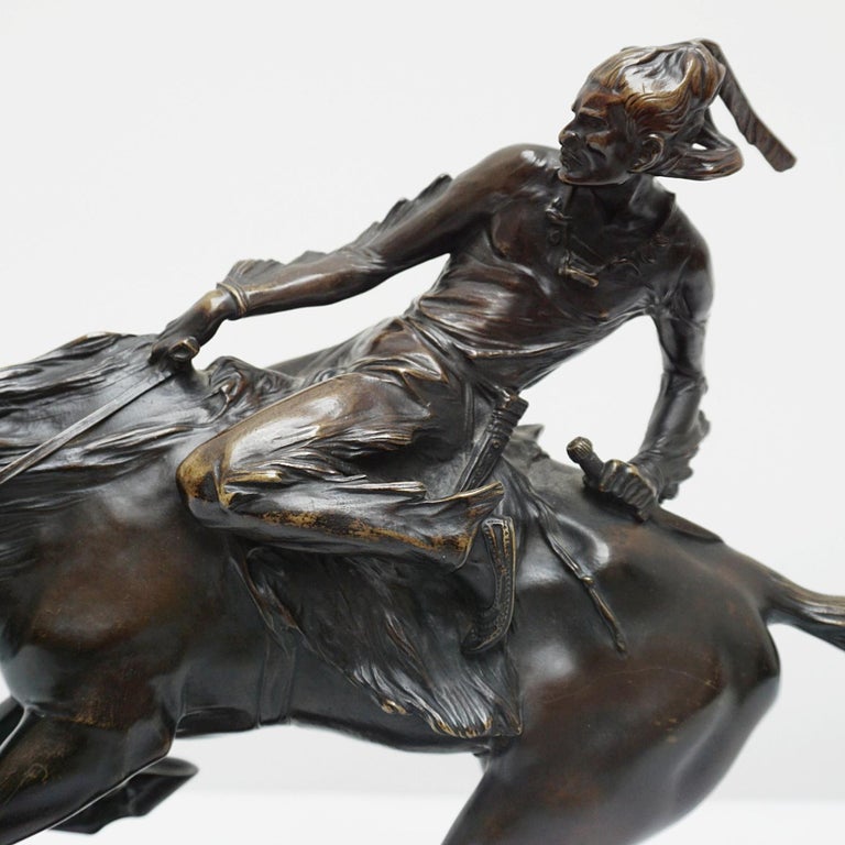 "Tall Feather" Art Deco Bronze Sculpture by Bruno Zach at 1stDibs