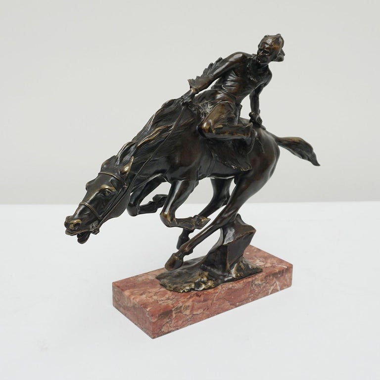 "Tall Feather" Art Deco Bronze Sculpture by Bruno Zach at 1stDibs