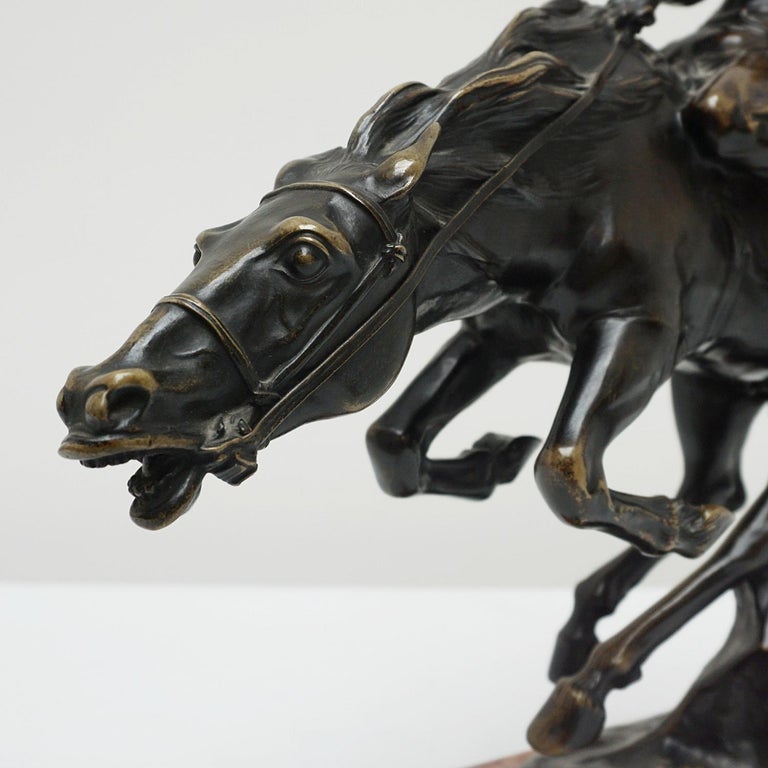 "Tall Feather" Art Deco Bronze Sculpture by Bruno Zach at 1stDibs