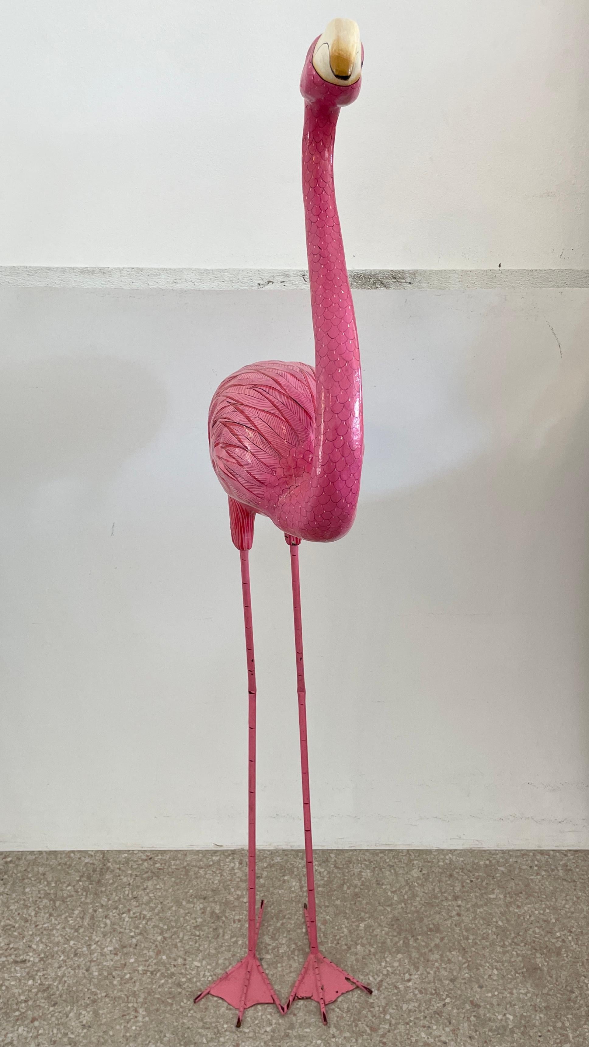 Tall Flamingo Sculpture in the Style of Sergio Bustamante For Sale at ...