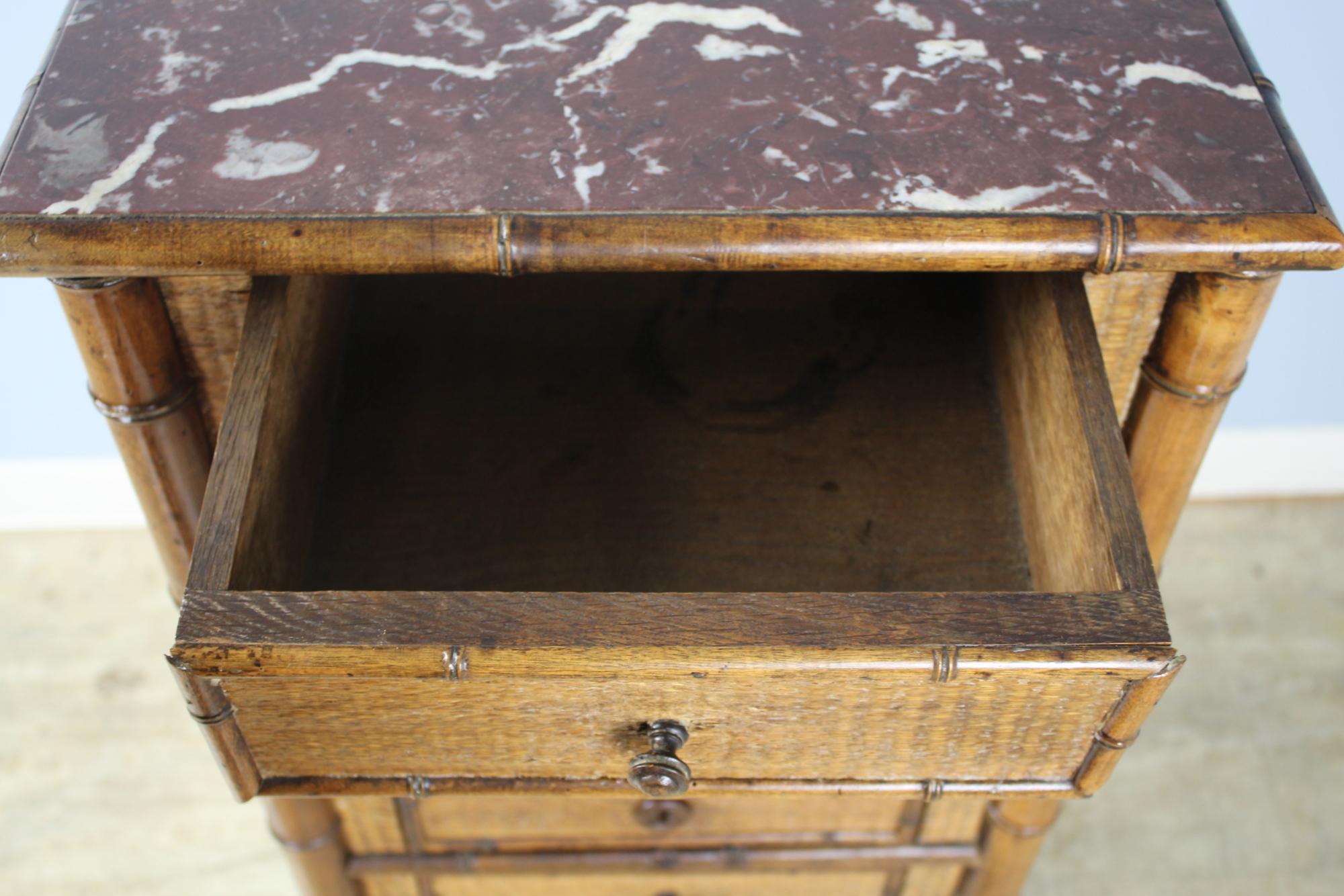 Tall French Bamboo Bedside Commode at 1stDibs | tall bedside commode