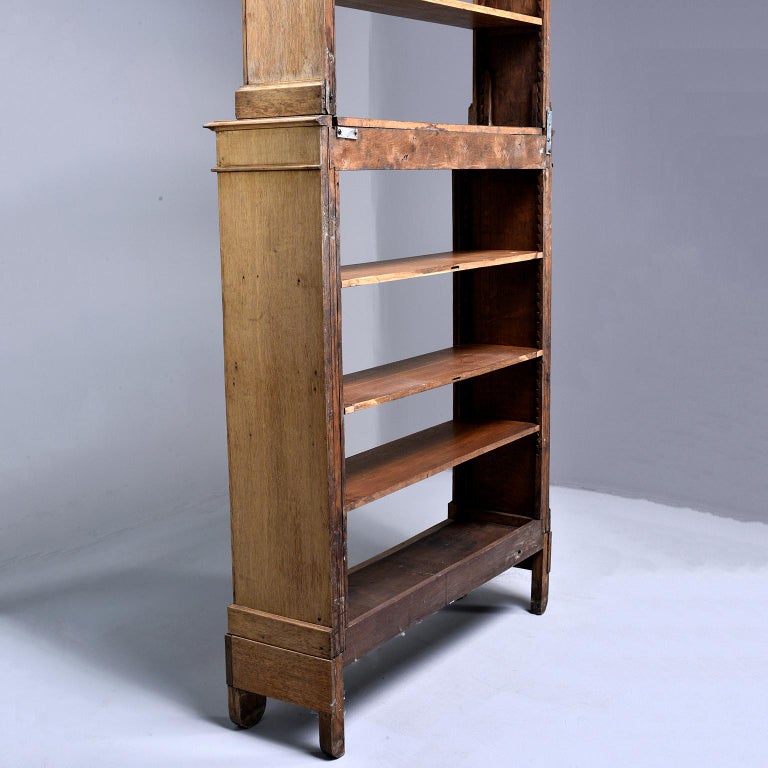 Tall French Bleached Oak Bookcase or Étagère with Adjustable Shelves at ...