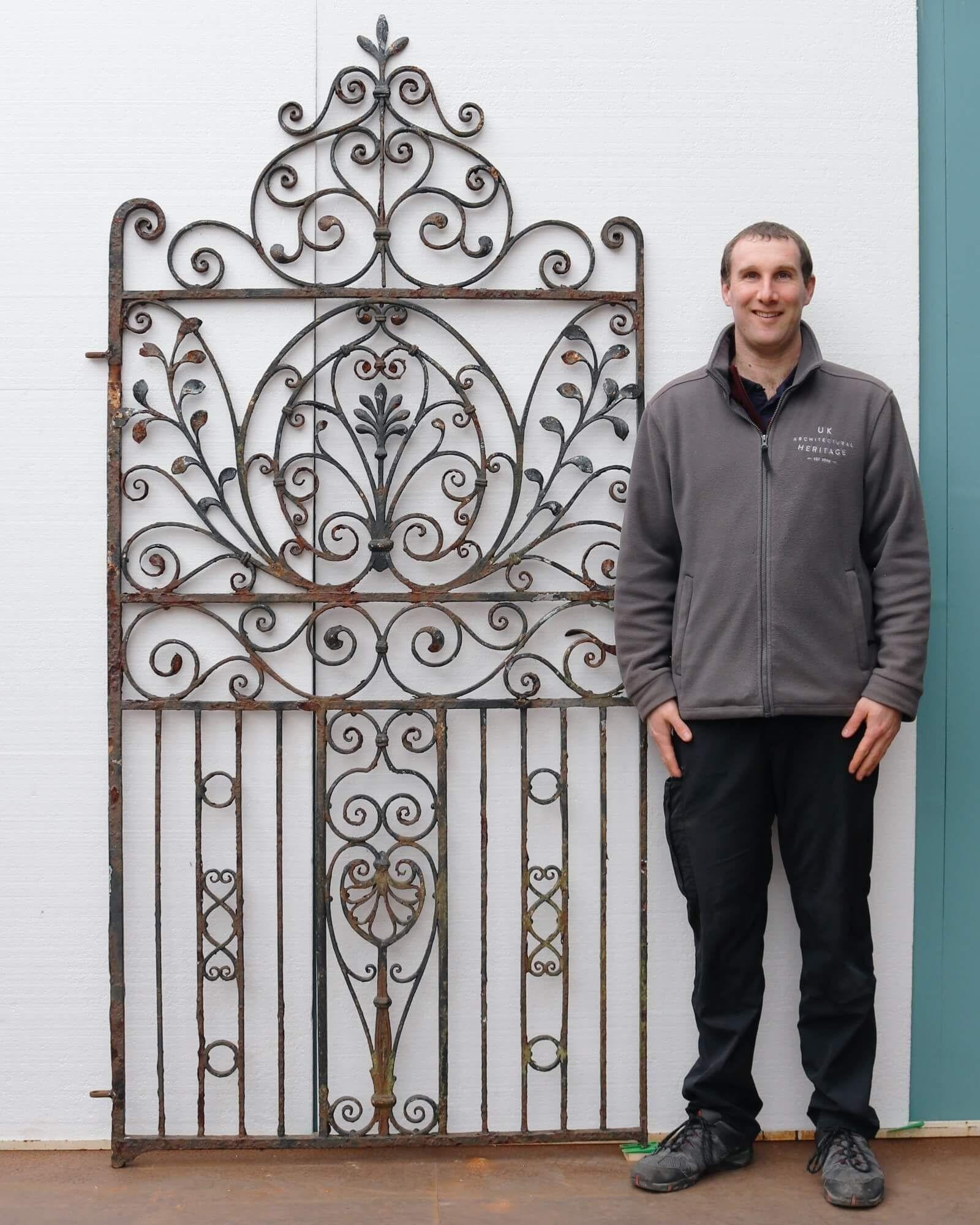 Tall Georgian Wrought Iron Pedestrian Gate at 1stDibs | georgian gate