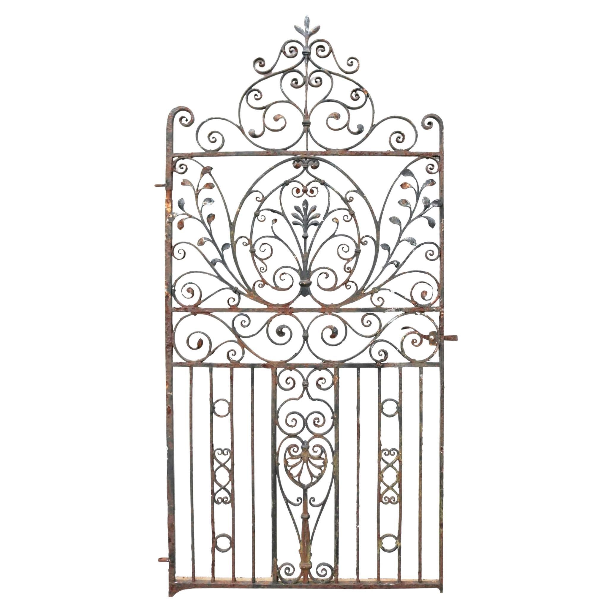 Antique Georgian Wrought Iron Pedestrian Gate For Sale at 1stDibs