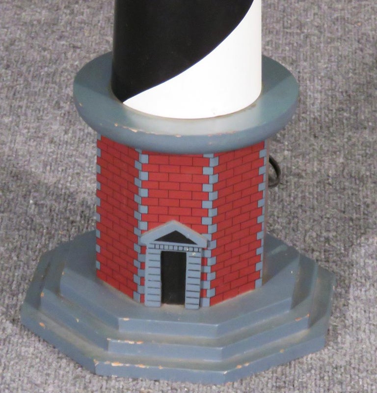 Tall Hand Painted Whimiscal Nautical Lighthouse Sea Theme Floor Lamp at ...