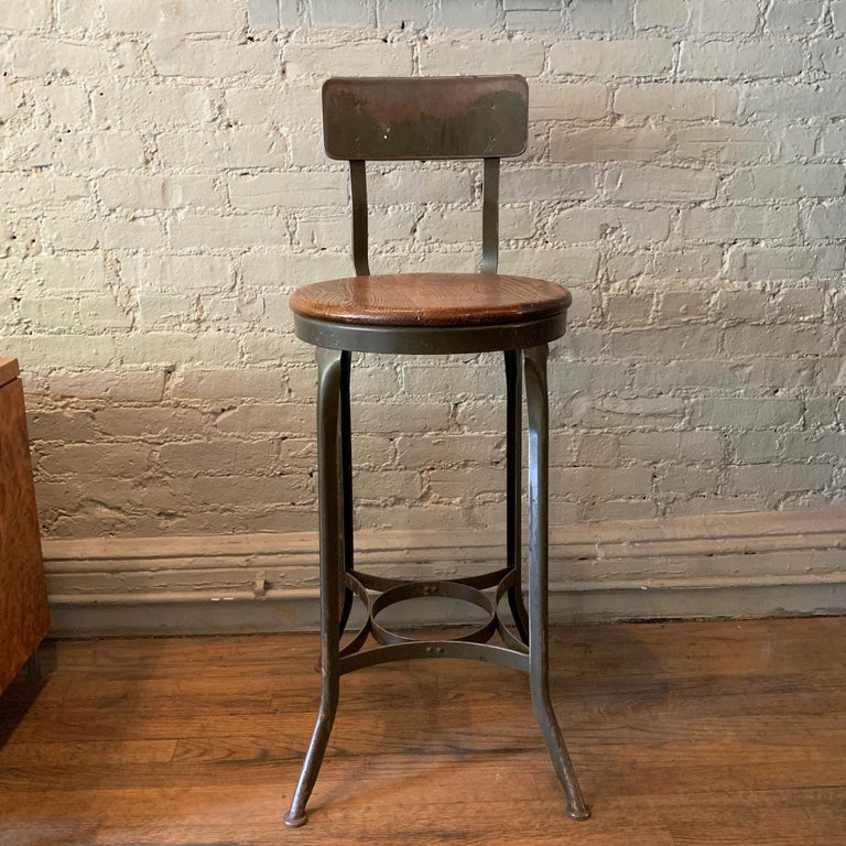 Tall Industrial Shop Stool by Toledo Metal Furniture Co. For Sale at ...