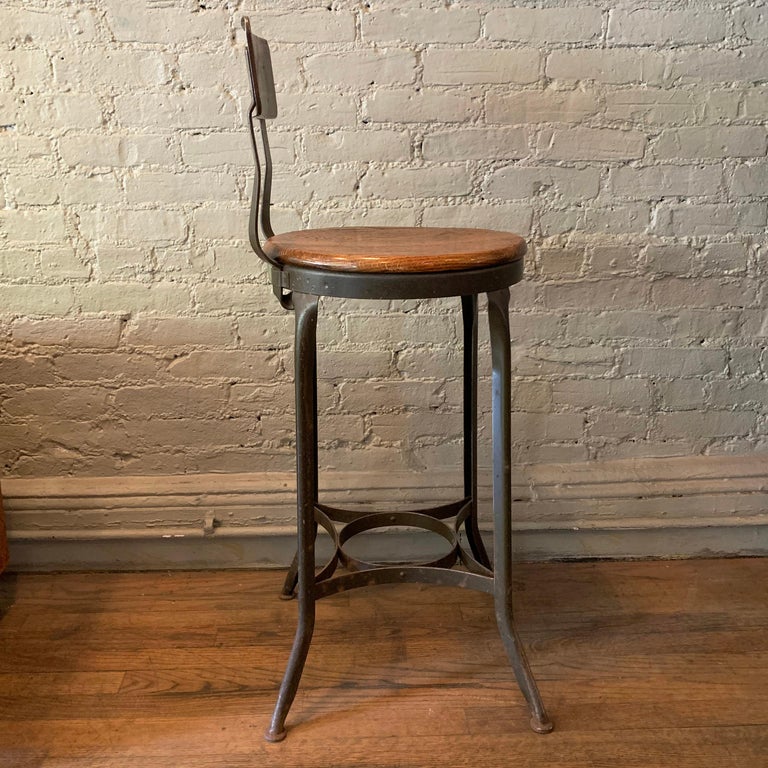 Tall Industrial Shop Stool by Toledo Metal Furniture Co. For Sale at ...