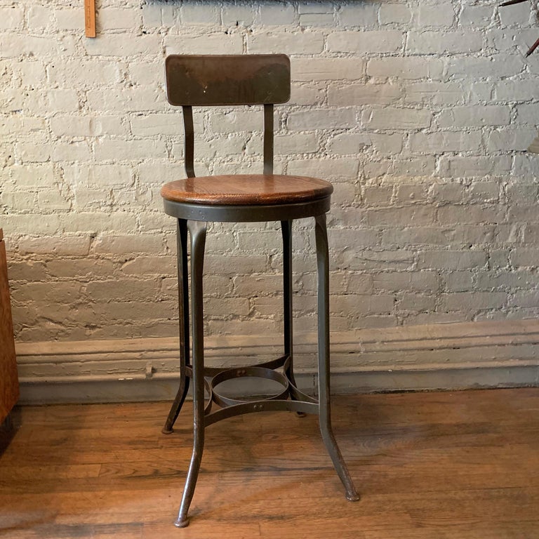 Tall Industrial Shop Stool by Toledo Metal Furniture Co. For Sale at ...