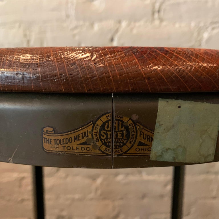Tall Industrial Shop Stool by Toledo Metal Furniture Co. For Sale at ...