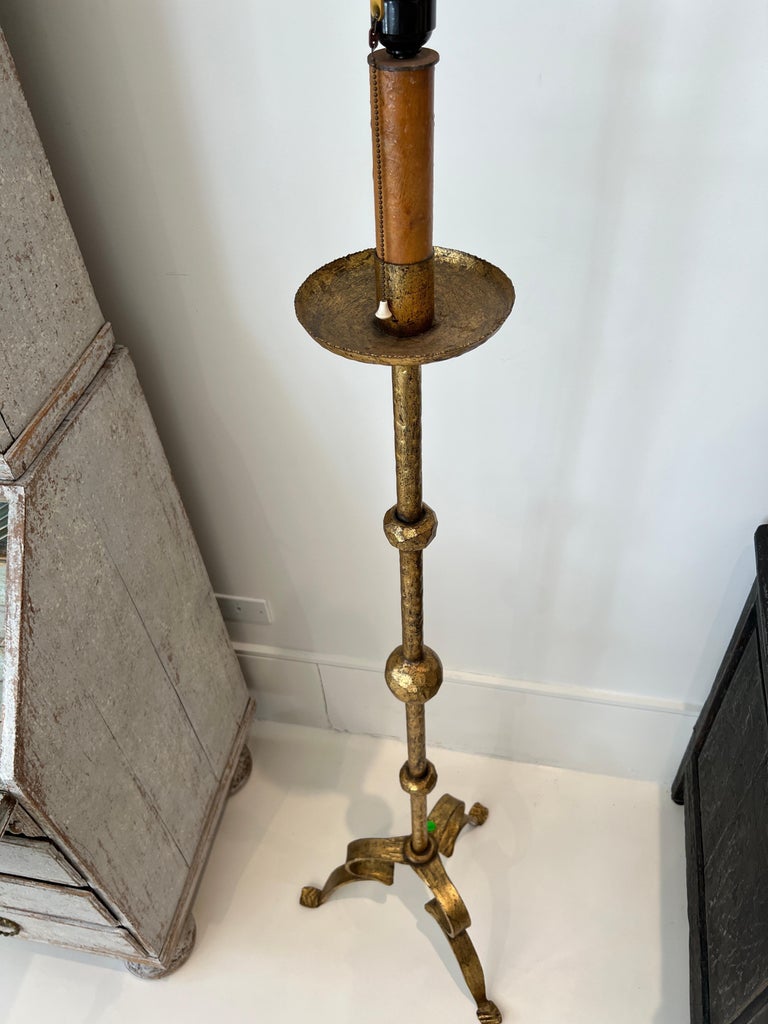 Tall Iron Floor Lamp For Sale at 1stDibs