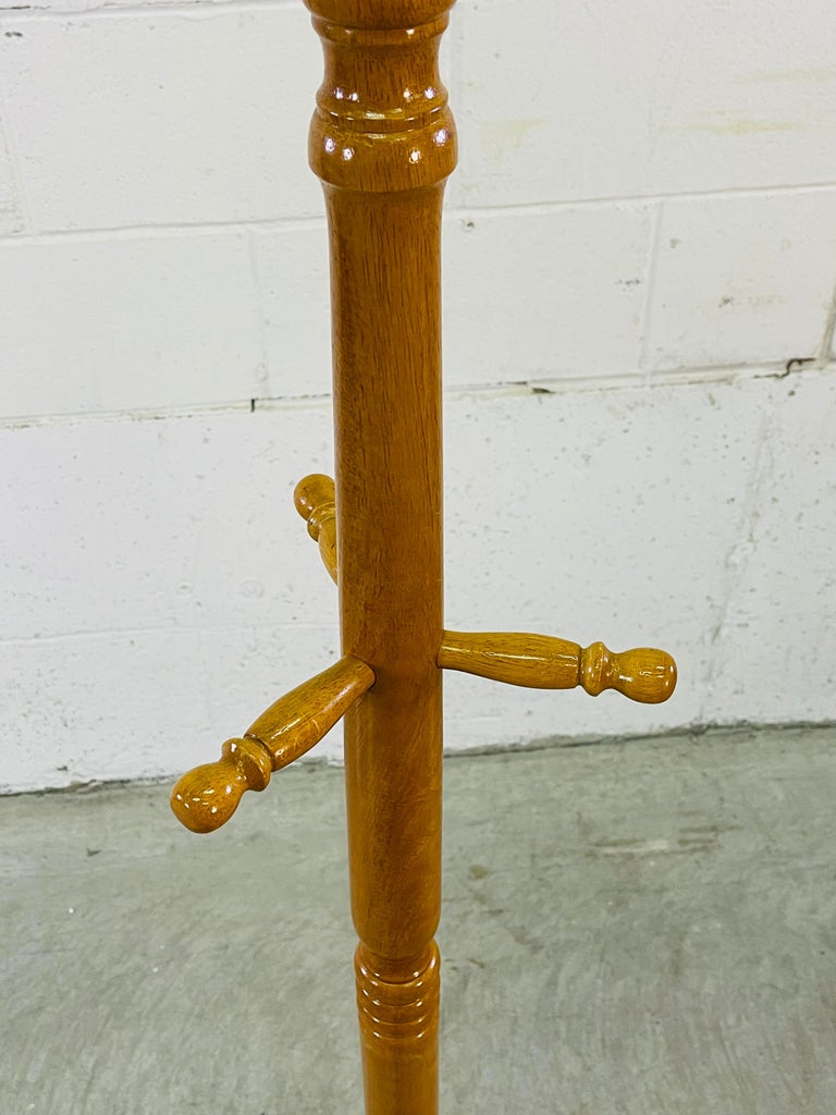 Tall Maple Wood Coat Rack For Sale at 1stDibs