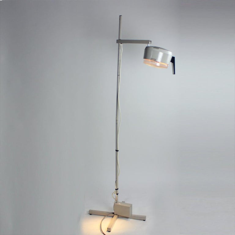 Tall Metal Doctor's Lamp, Czechoslovakia 1950s For Sale at 1stDibs