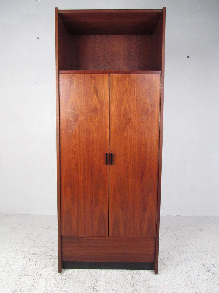 Tall Mid-Century Modern Walnut Armoire For Sale at 1stDibs | mid ...
